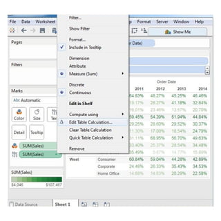 Tableau - crosstab | PDF