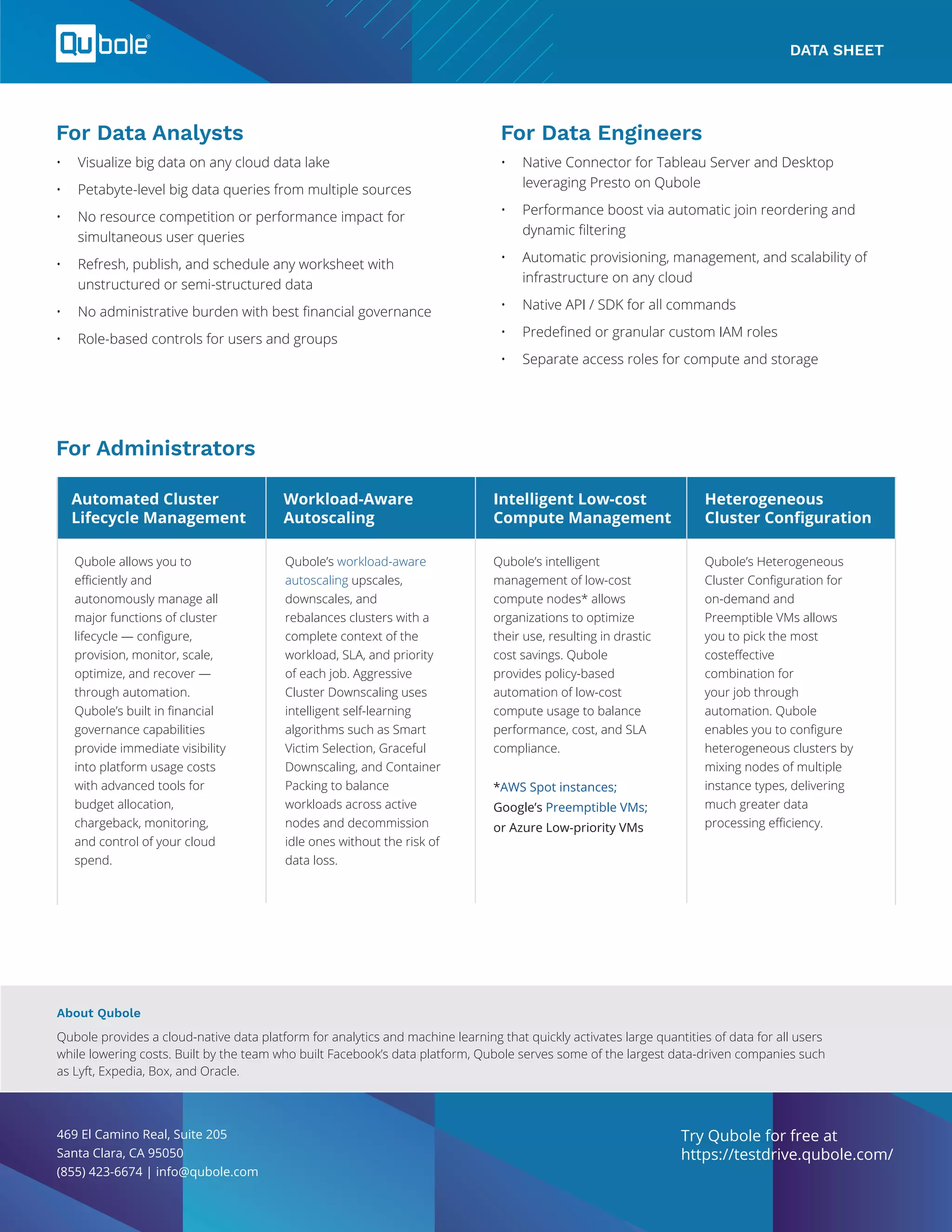 Tableau Data Sheet | Whitepaper | PDF