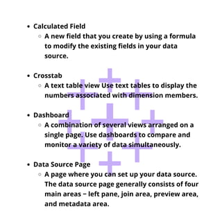 Tableau data terminology | PDF
