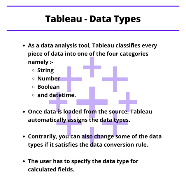 Tableau data types | PDF