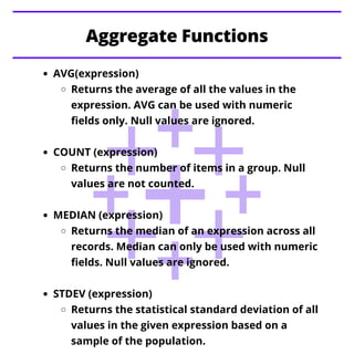 Tableau functions | PDF