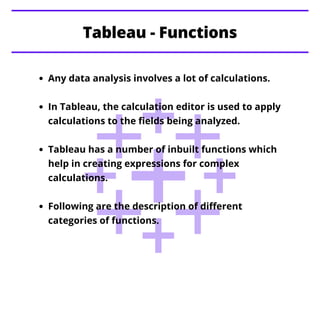 Tableau functions | PDF