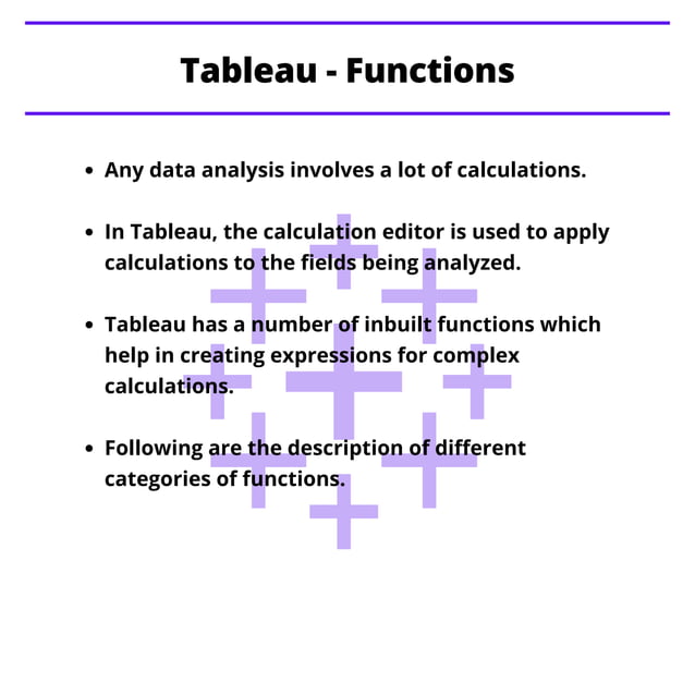 Tableau functions | PDF | Web Development | Internet