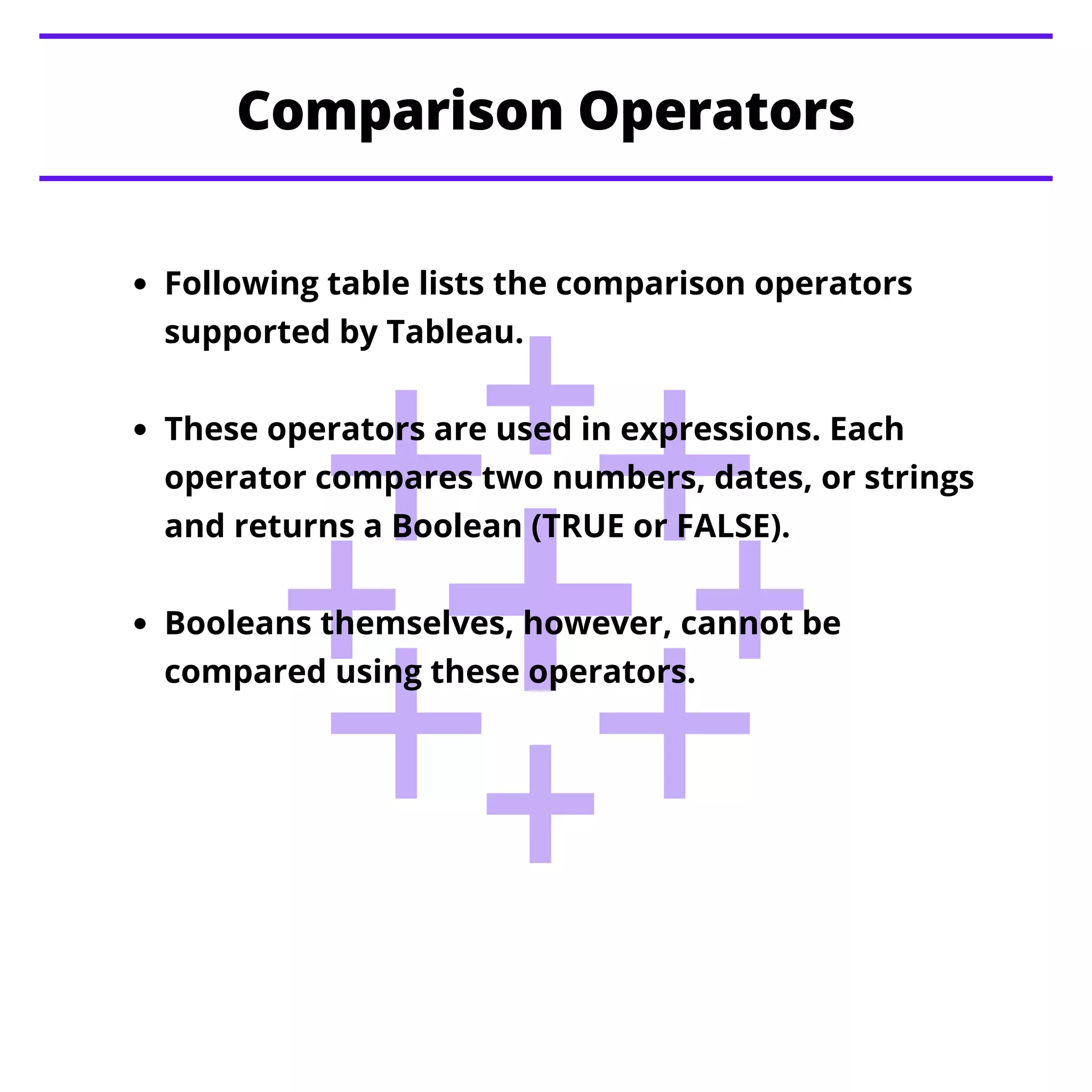 Tableau operators | PDF