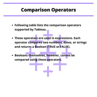Tableau operators | PDF