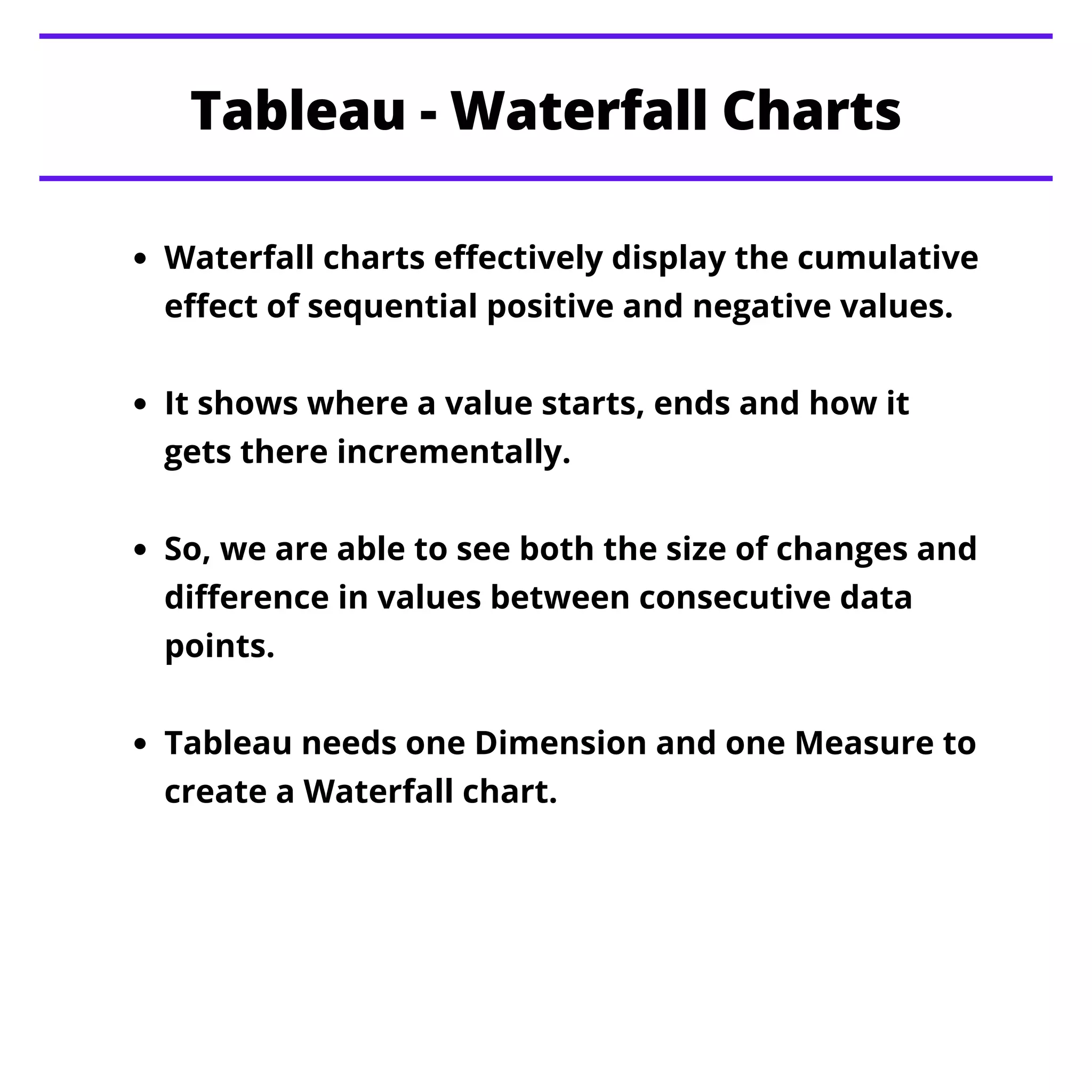 Tableau - waterfall charts | PDF