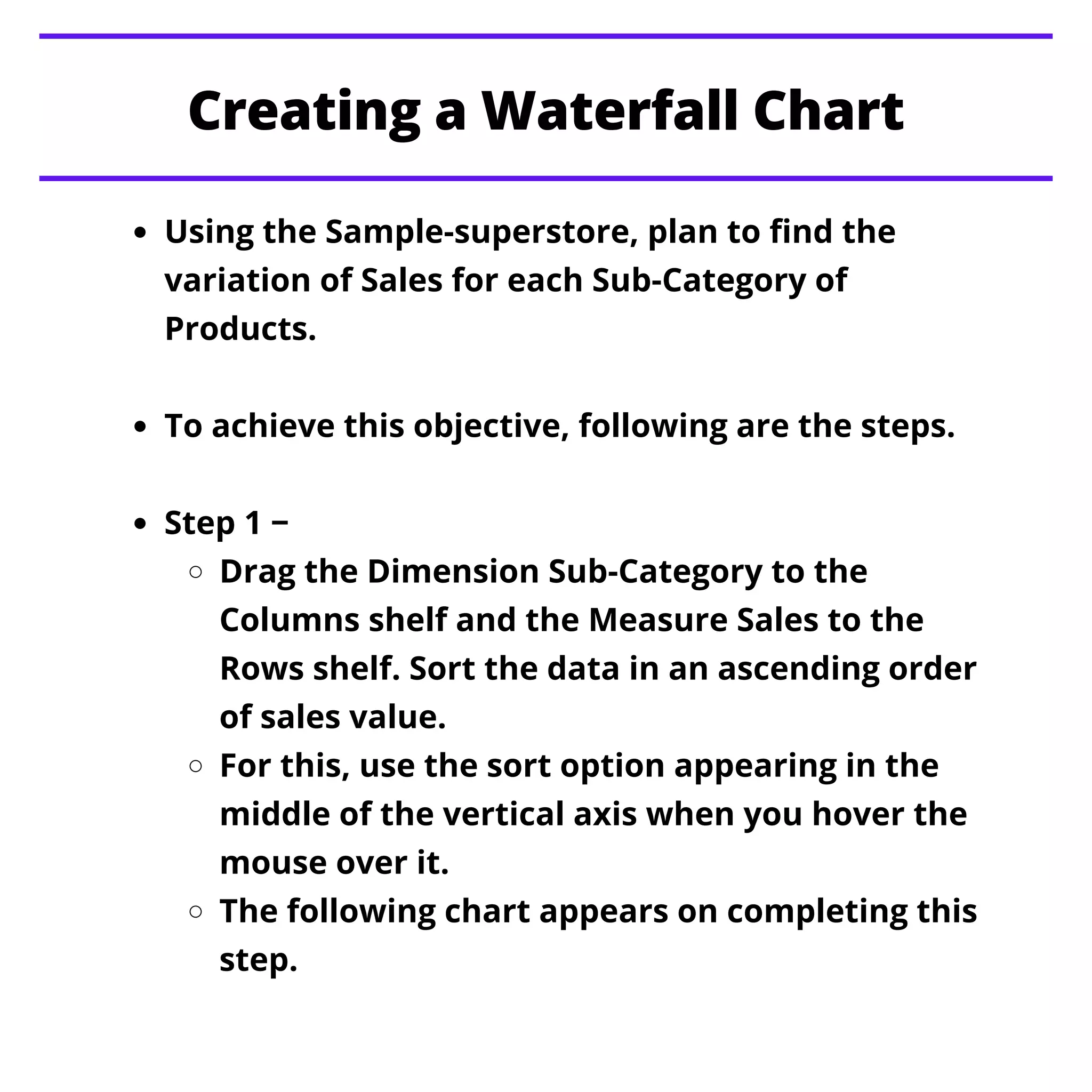 Tableau - waterfall charts | PDF