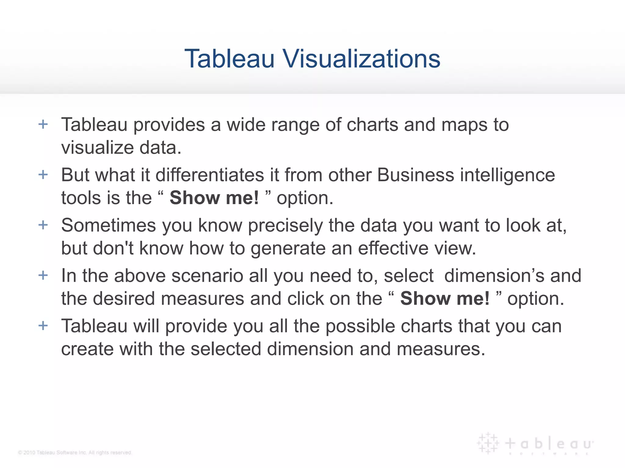 Tableau 7.0 prsentation | PDF