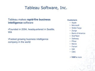 Tableau 7.0 prsentation | PDF