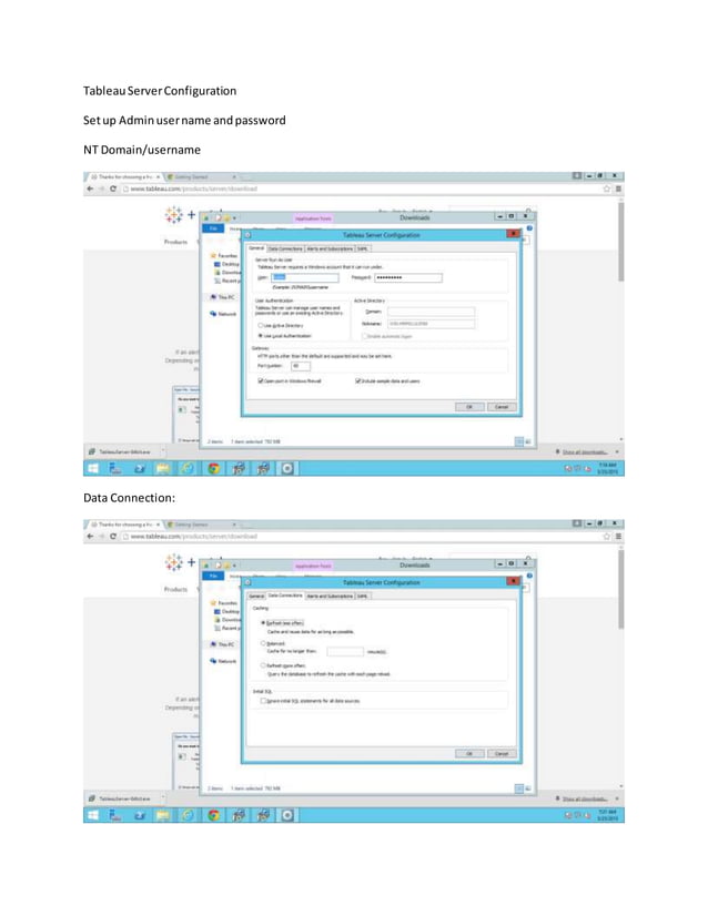 Tableau 8.3 server configuration | DOCX | Computing | Technology ...