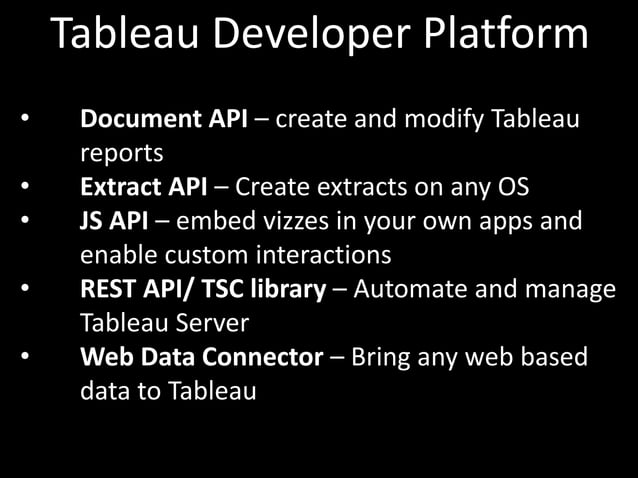 Tableau API | PPT