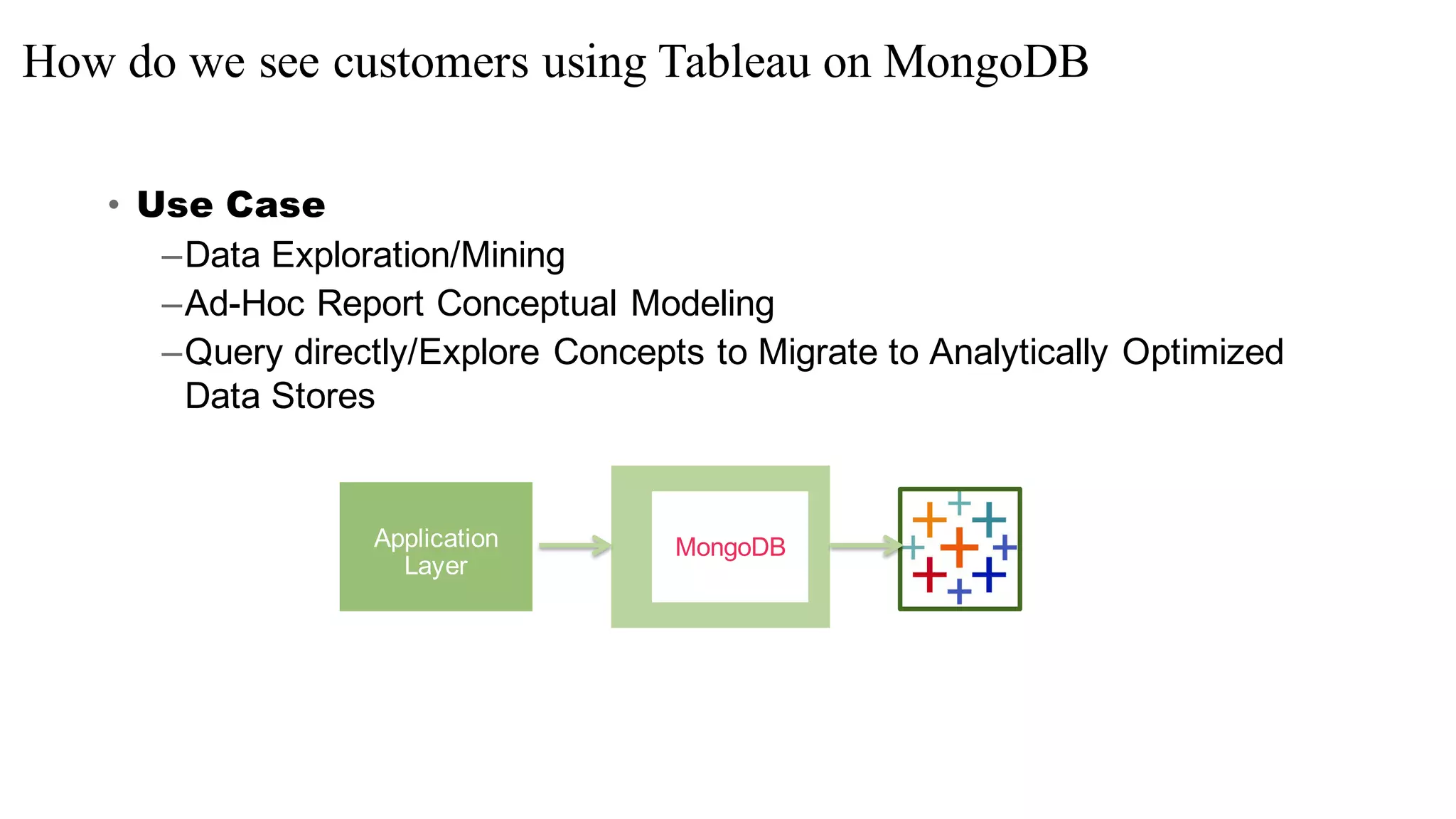 Webinar: Introducing the MongoDB Connector for BI 2.0 with Tableau | PPT