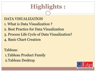 Tableau Business Intelligence and Analytics | PPTX