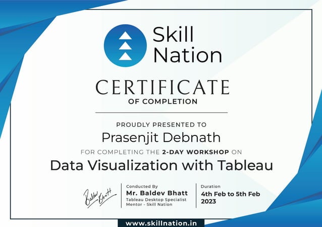 Tableau Certificate - Prasenjit Debnath 2023.pdf