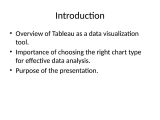 Tablue and it's chart type presentation. | PPTX