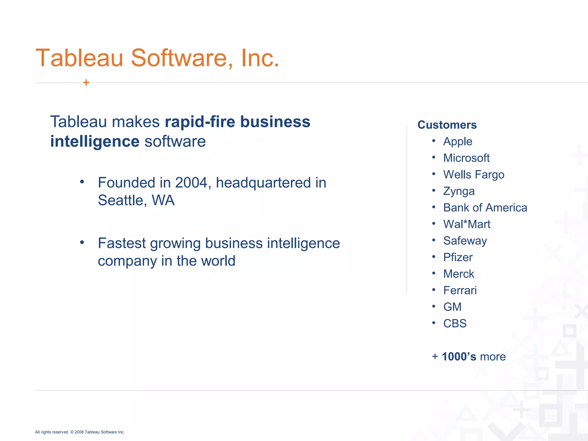 Tableau corporate | PPT