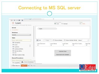 Tableau Data Connections | PPTX | Databases | Computer Software and ...