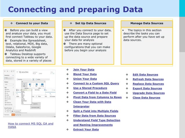 Tableau Desktop Material | PPTX | Databases | Computer Software and Applications