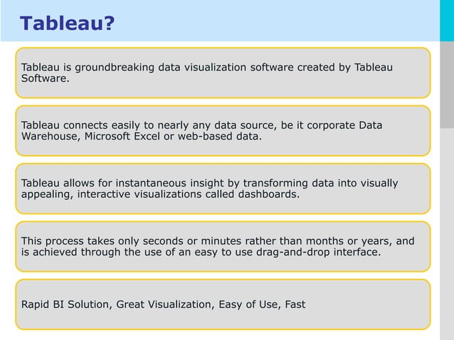 Tableau Desktop Material | PPTX | Databases | Computer Software and Applications