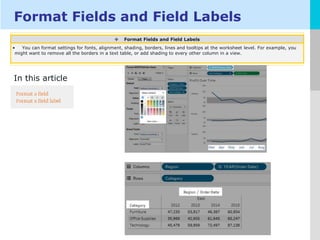 Tableau Desktop Material | PPTX