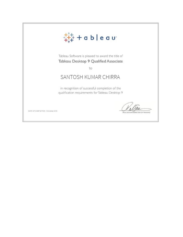 Tableau desktop 9 qualified associate | PDF