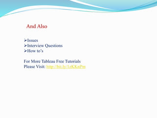 Tableau free tutorial | PPTX