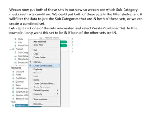 Tableau groups vs sets | PPTX