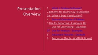 tableau material, to creat a good and wonderful presentation | PPTX