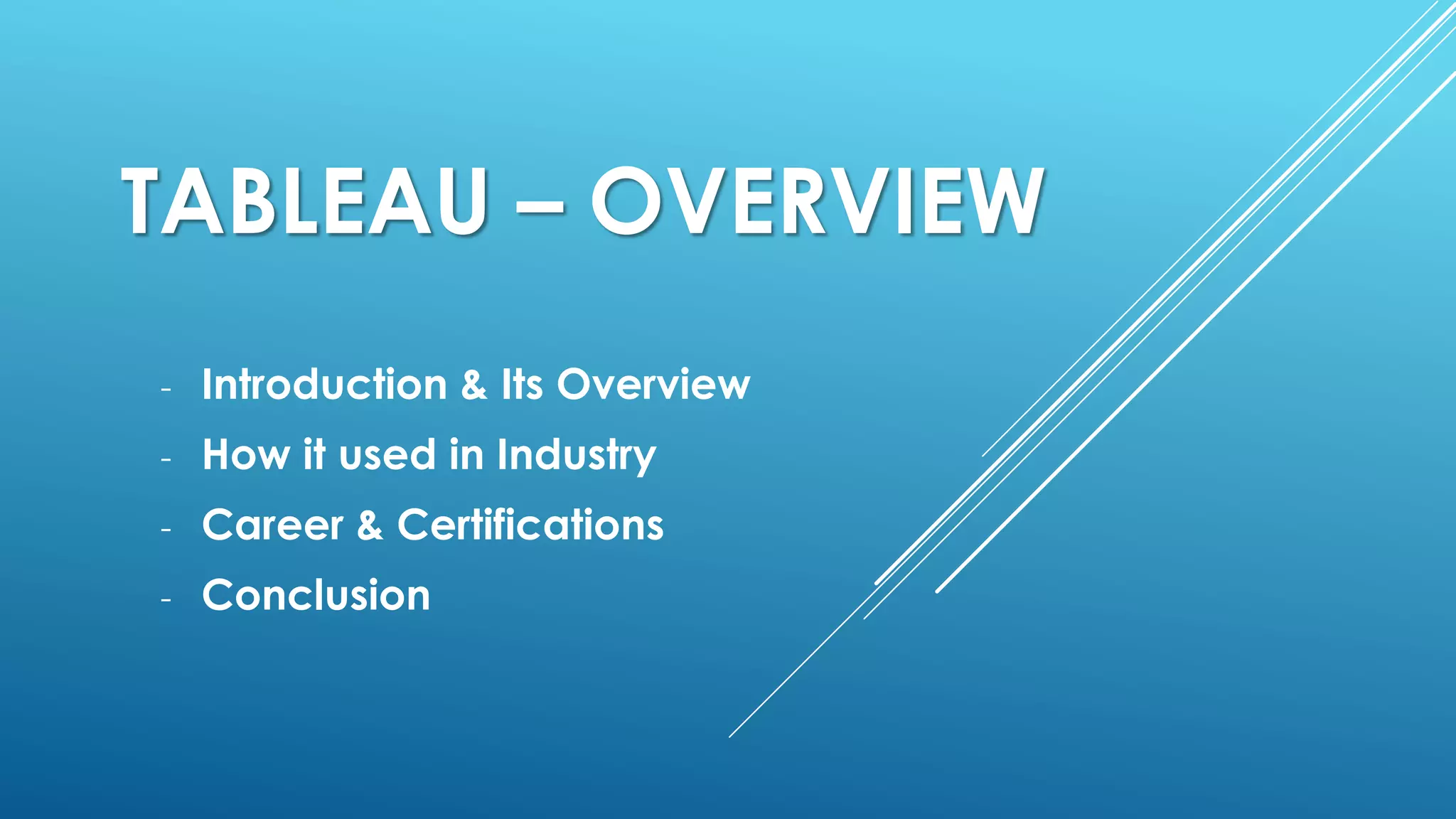 Tableau overview - EraEdge | PPTX