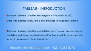Tableau overview - EraEdge | PPTX