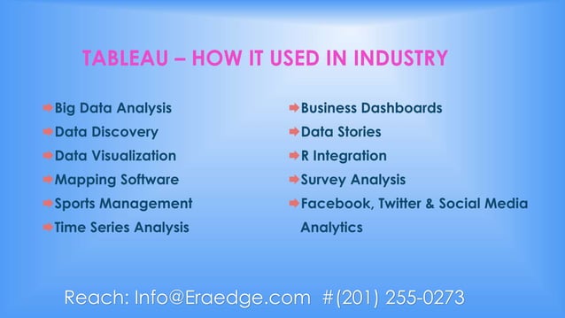 Tableau overview - EraEdge | PPTX