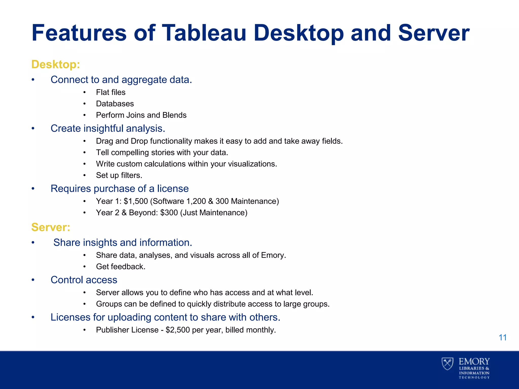 Tableau overview presentation | PPTX