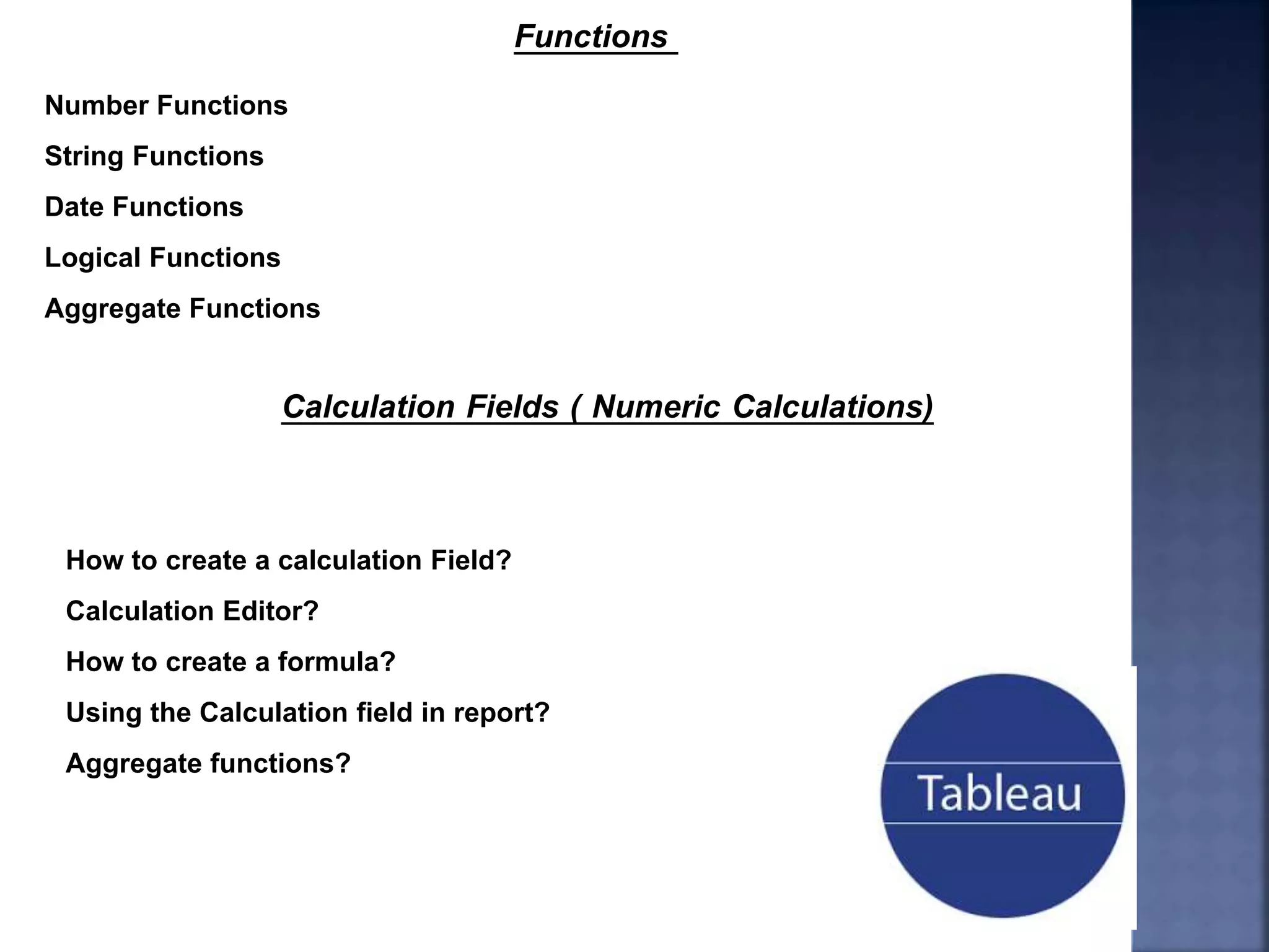 Tableau PPT | PDF