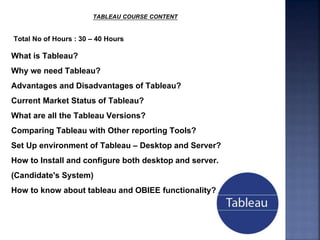 Tableau Online Training in canada | PPT