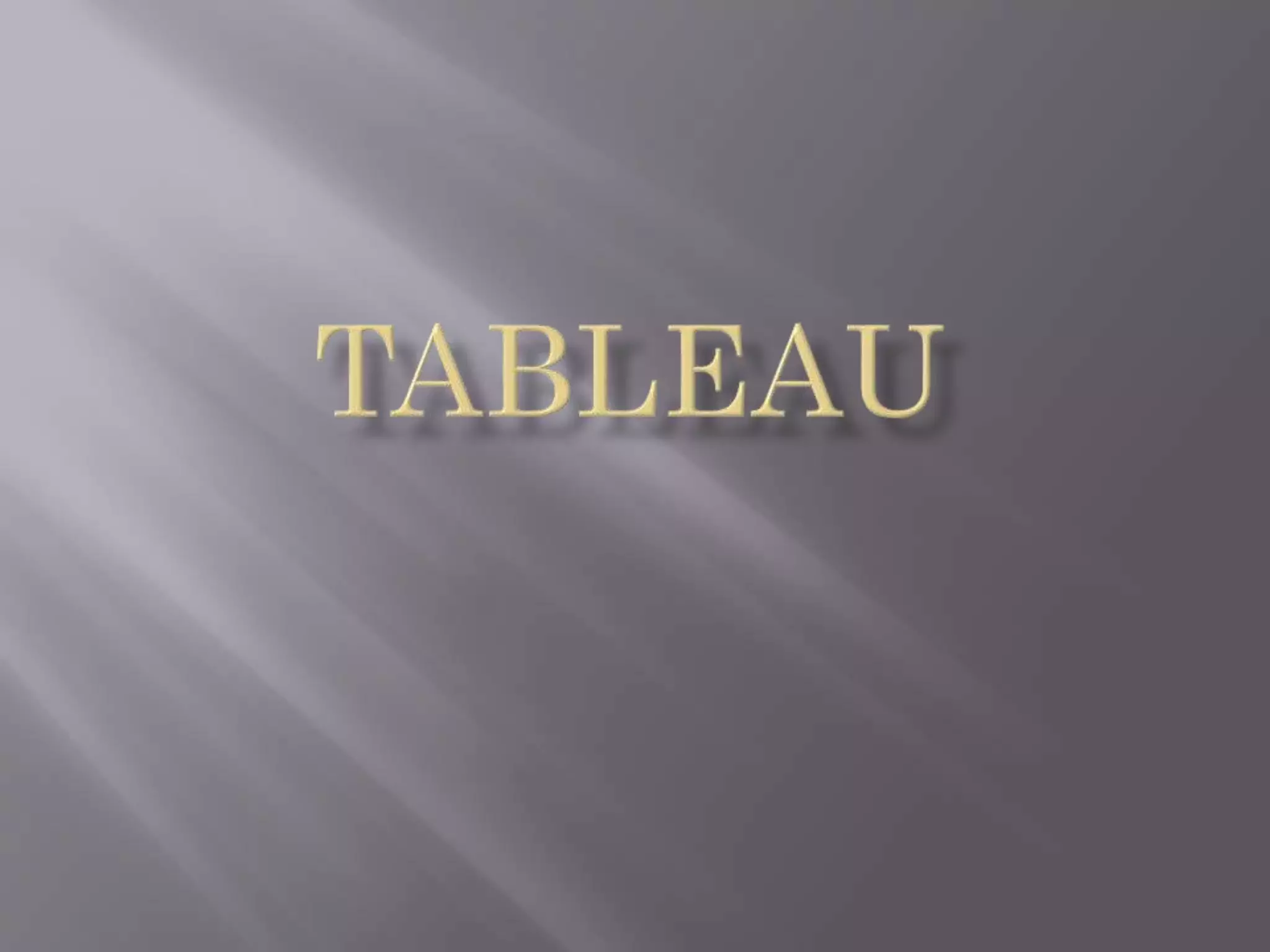 Tableau ppt | PPTX