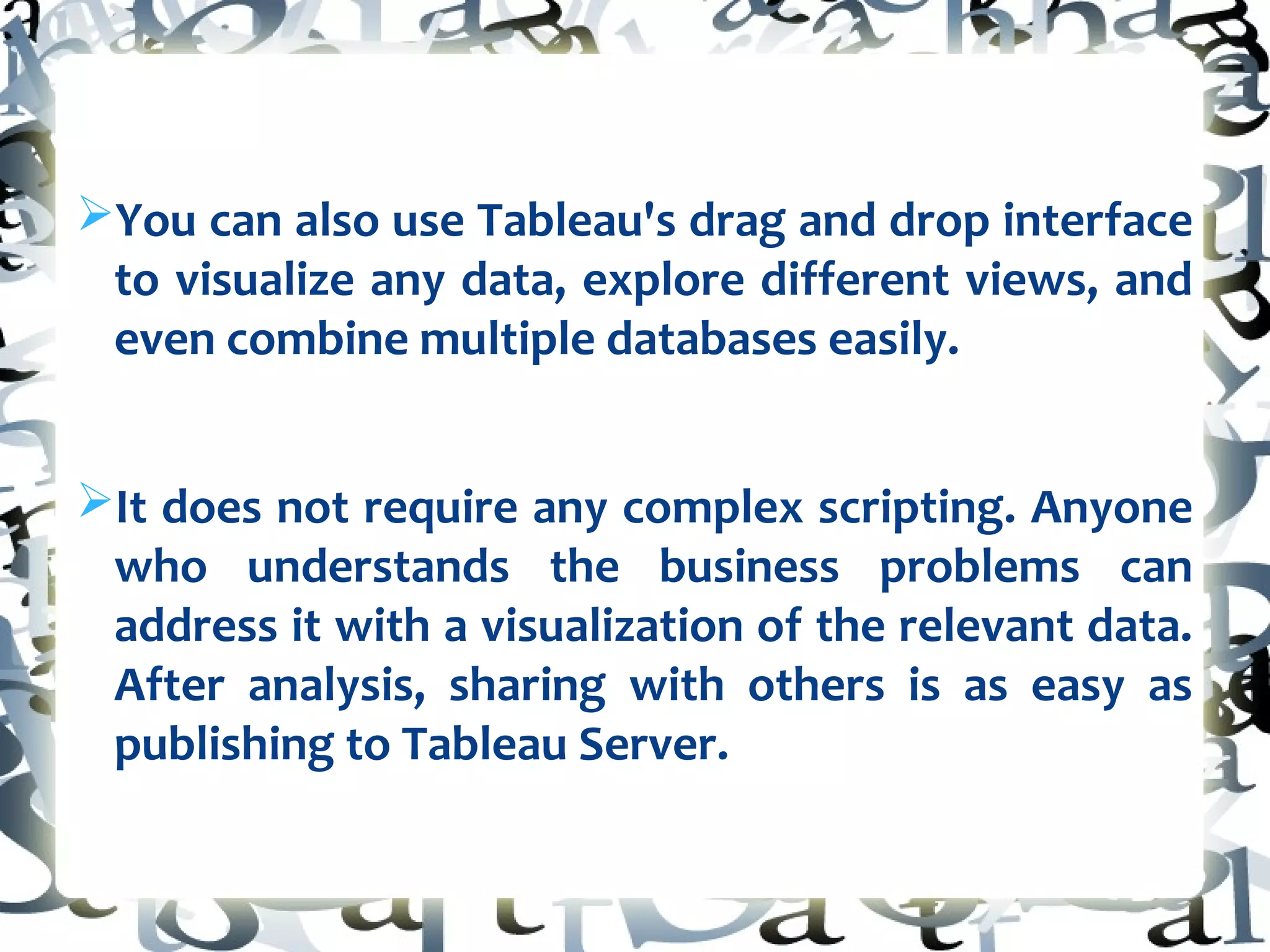 Tableau ppt | PPT