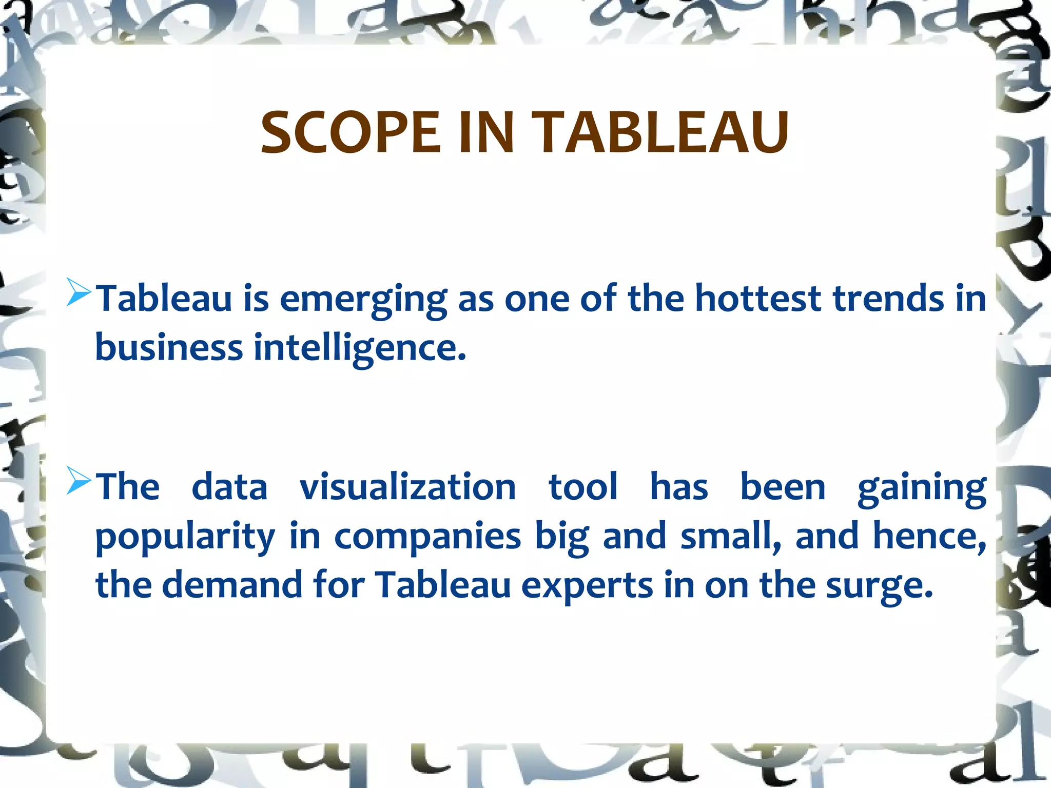 Tableau ppt | PPT