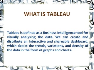 Tableau ppt | PPT