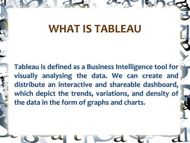 Tableau Ppt Ppt