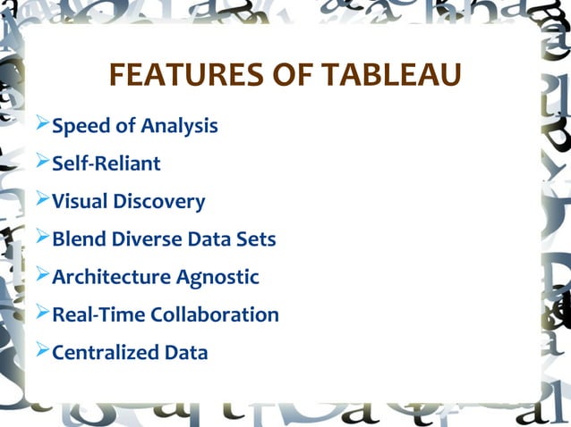 Tableau ppt | PPT