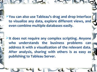 Tableau ppt | PPT