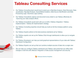 ACCELERATE THE VALUE OF DATA ANALYTICS - TABLEAU SERVICES | PPT
