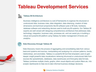 ACCELERATE THE VALUE OF DATA ANALYTICS - TABLEAU SERVICES | PPT