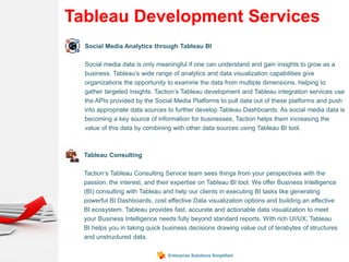 ACCELERATE THE VALUE OF DATA ANALYTICS - TABLEAU SERVICES | PPT