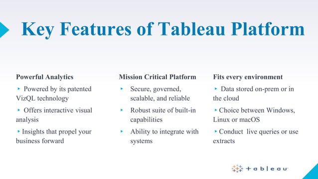 Tableau slideshare | PPTX | Cloud Computing | Internet