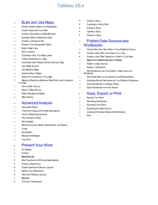 Tableau Course syllabus | PDF