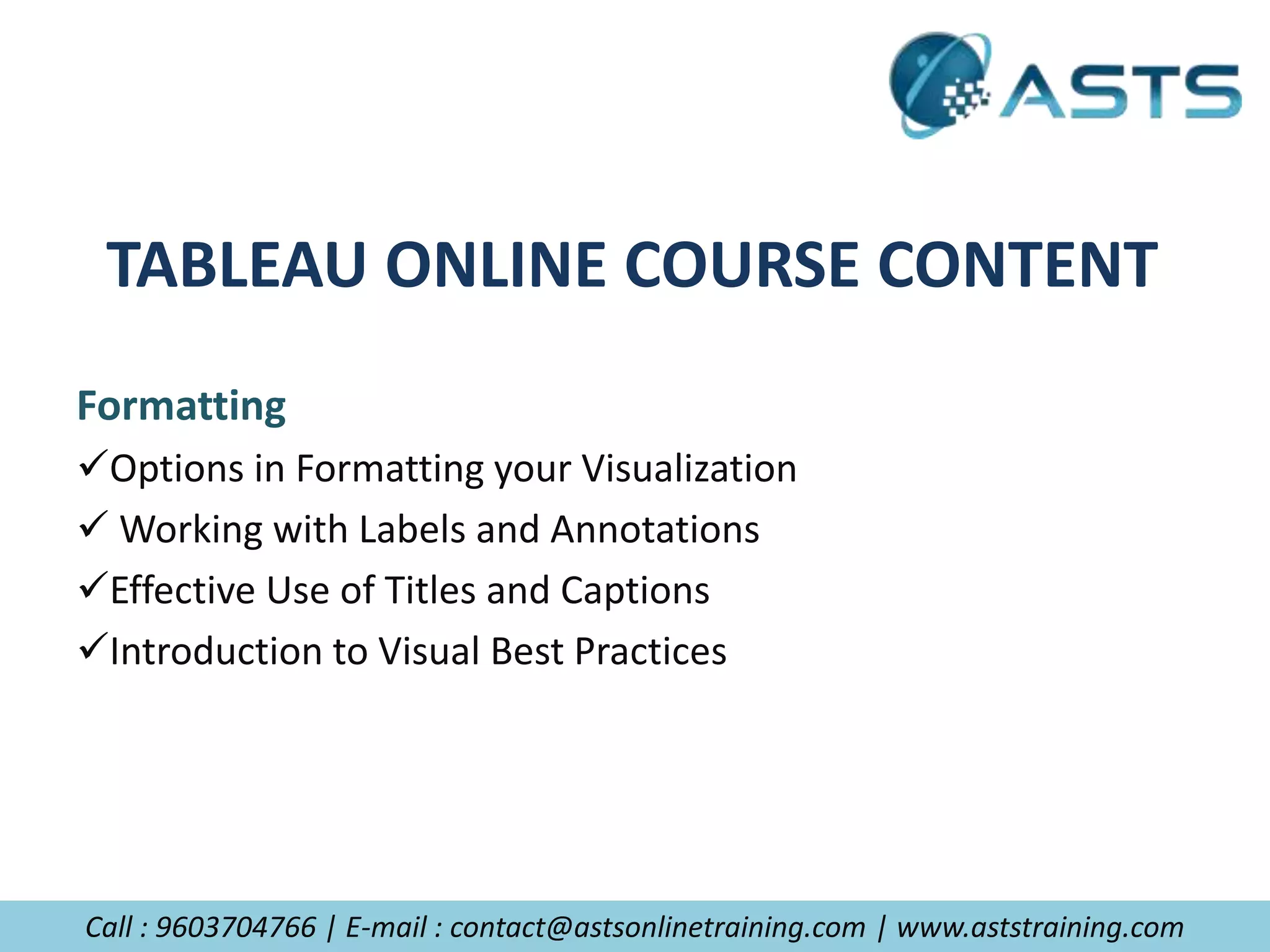 Tableau Training | PPTX