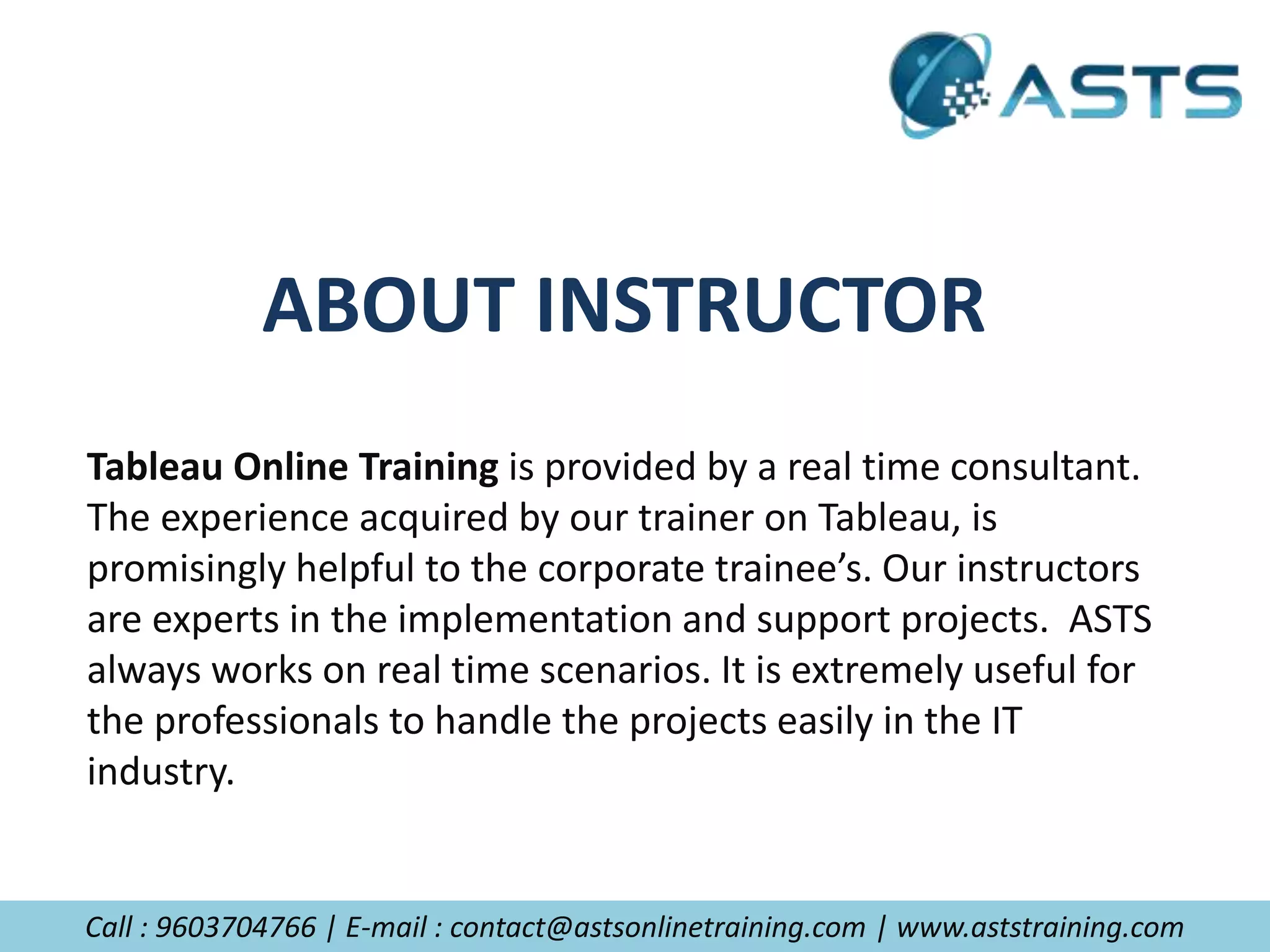 Tableau Training | PPTX
