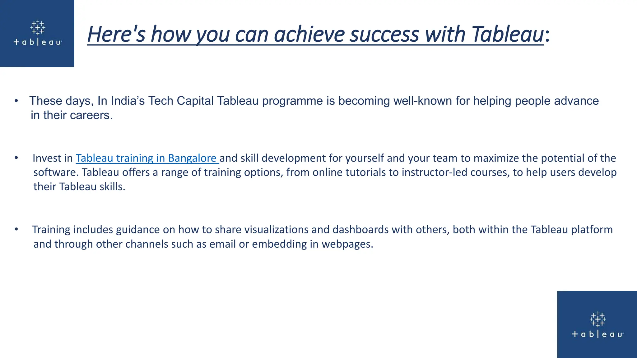 tableau training in bangalore (inventateq) | PPTX