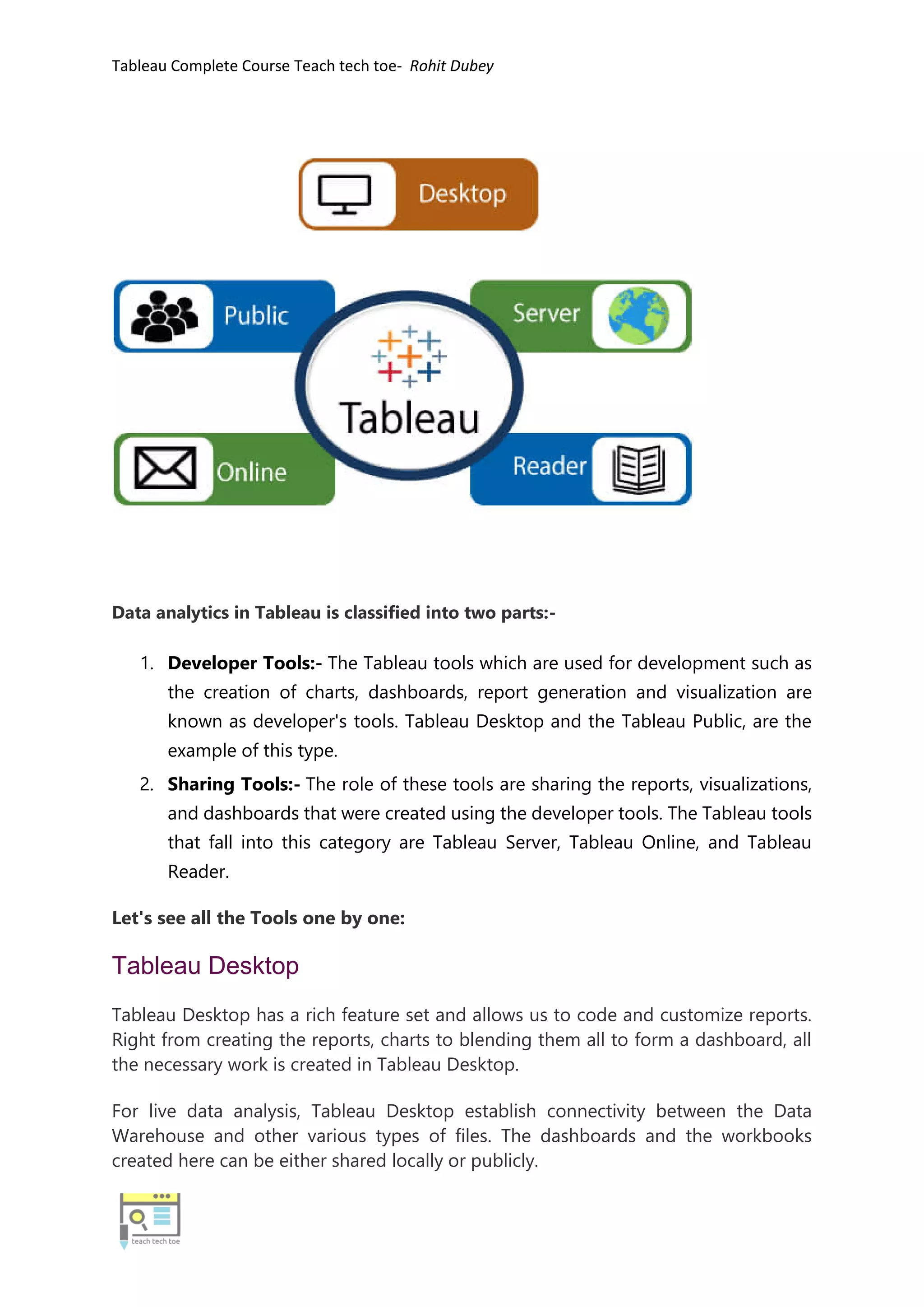 Tableau Tutorial Complete by Rohit Dubey | PDF